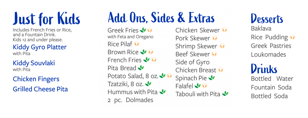 Menu – The Hungry Greek